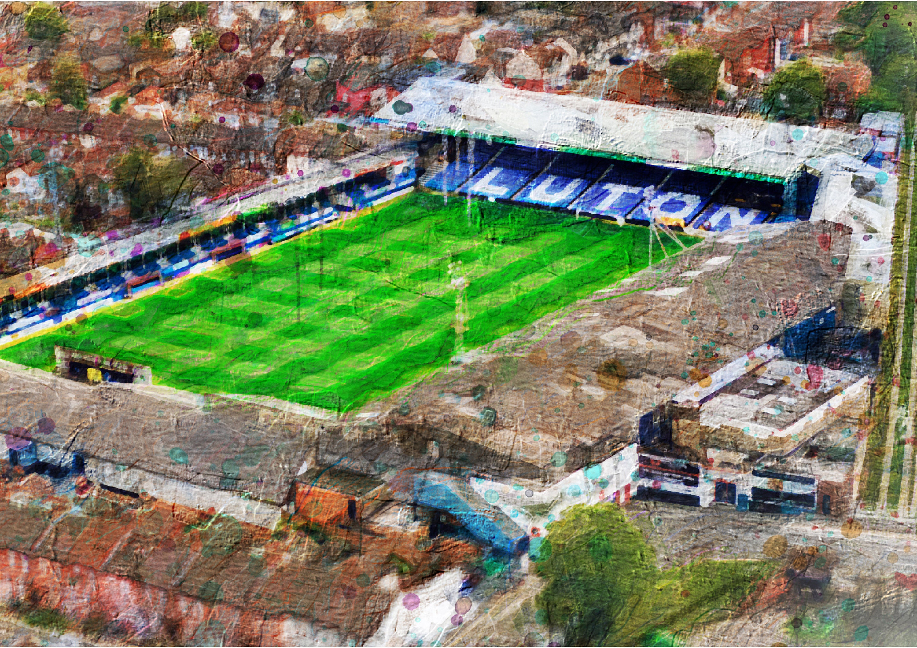 Luton Town Oil Painting Print / Kennilworth Road Art Print / - Etsy UK