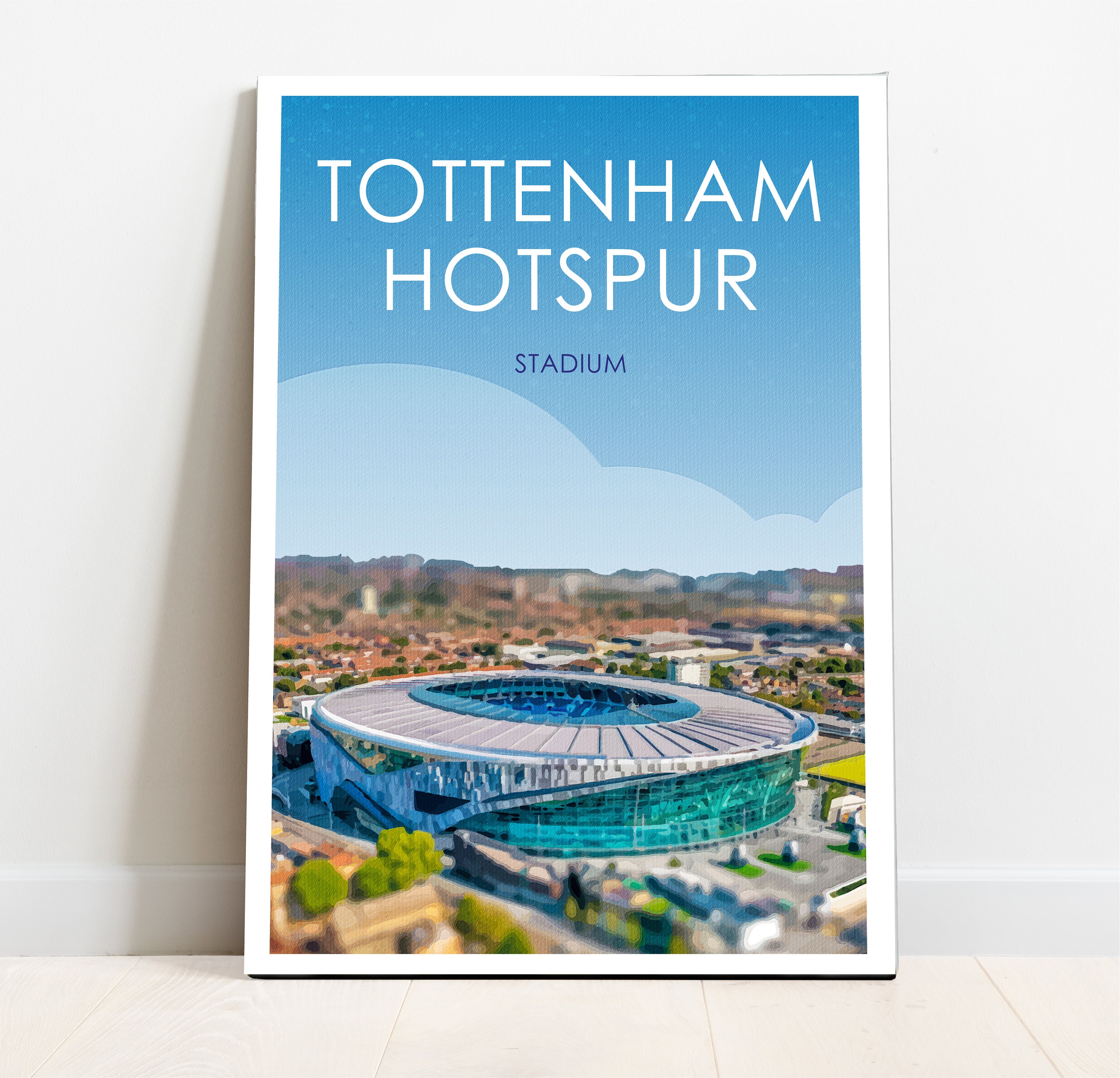 Tottenham Hotspur Retro Art Print / Hotspur Stadium Art Print ...