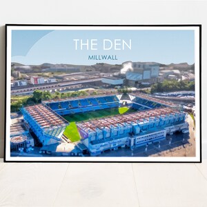 Millwall Retro Art Print / the Den Art Print / Millwall Print ...