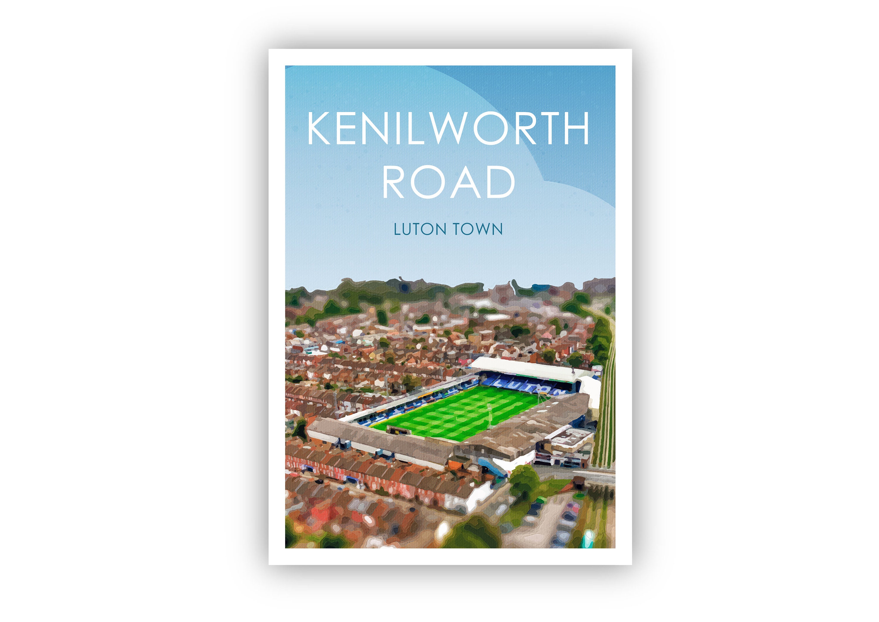 Luton Town Retro Art Print / Kenilworth Road Art Print / Luton Print ...