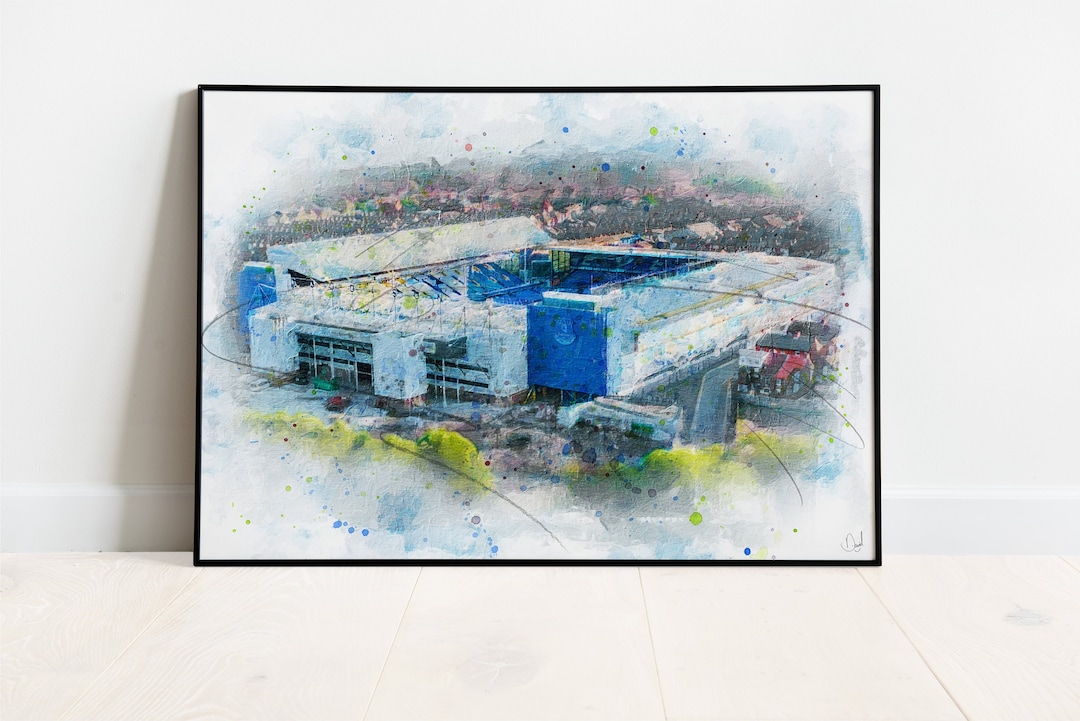 Everton Oil Painting Print / Goodison Park Art Print / Liverpool Print ...