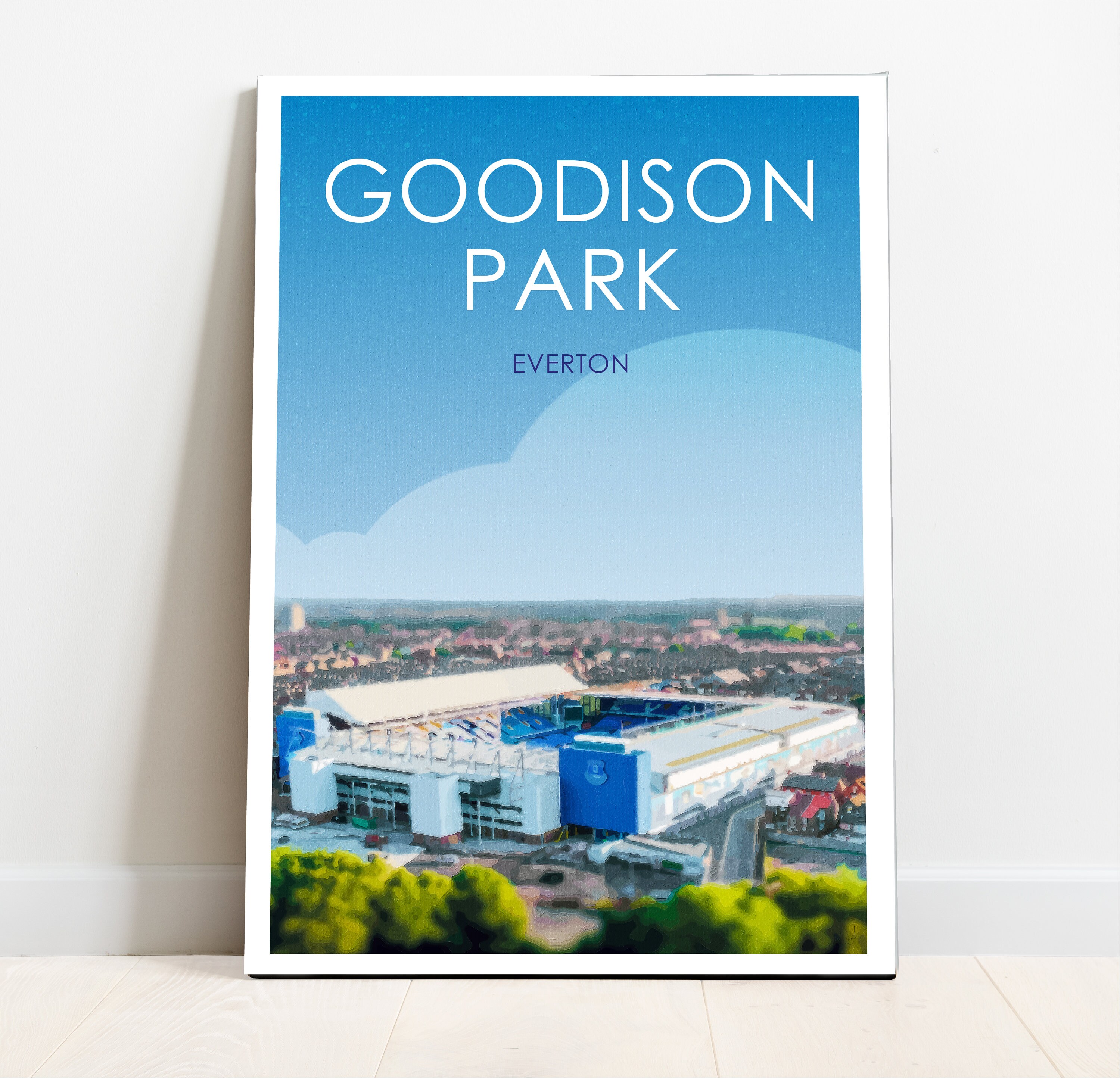 Everton Retro Art Print / Goodison Park Art Print / Liverpool - Etsy