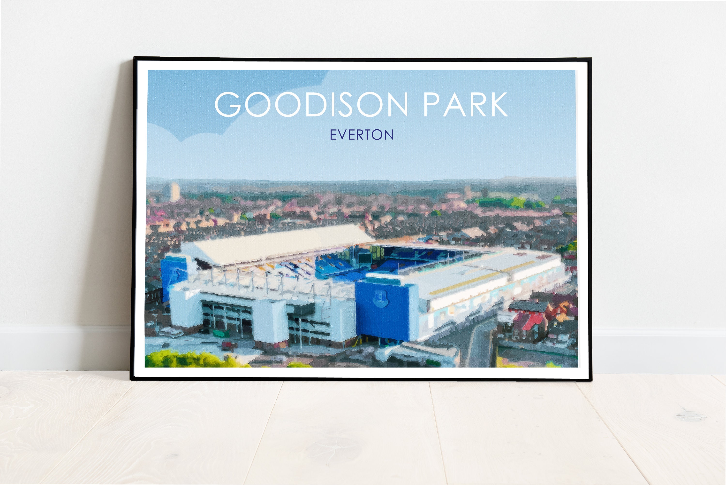 Everton Retro Art Print / Goodison Park Art Print / Liverpool - Etsy