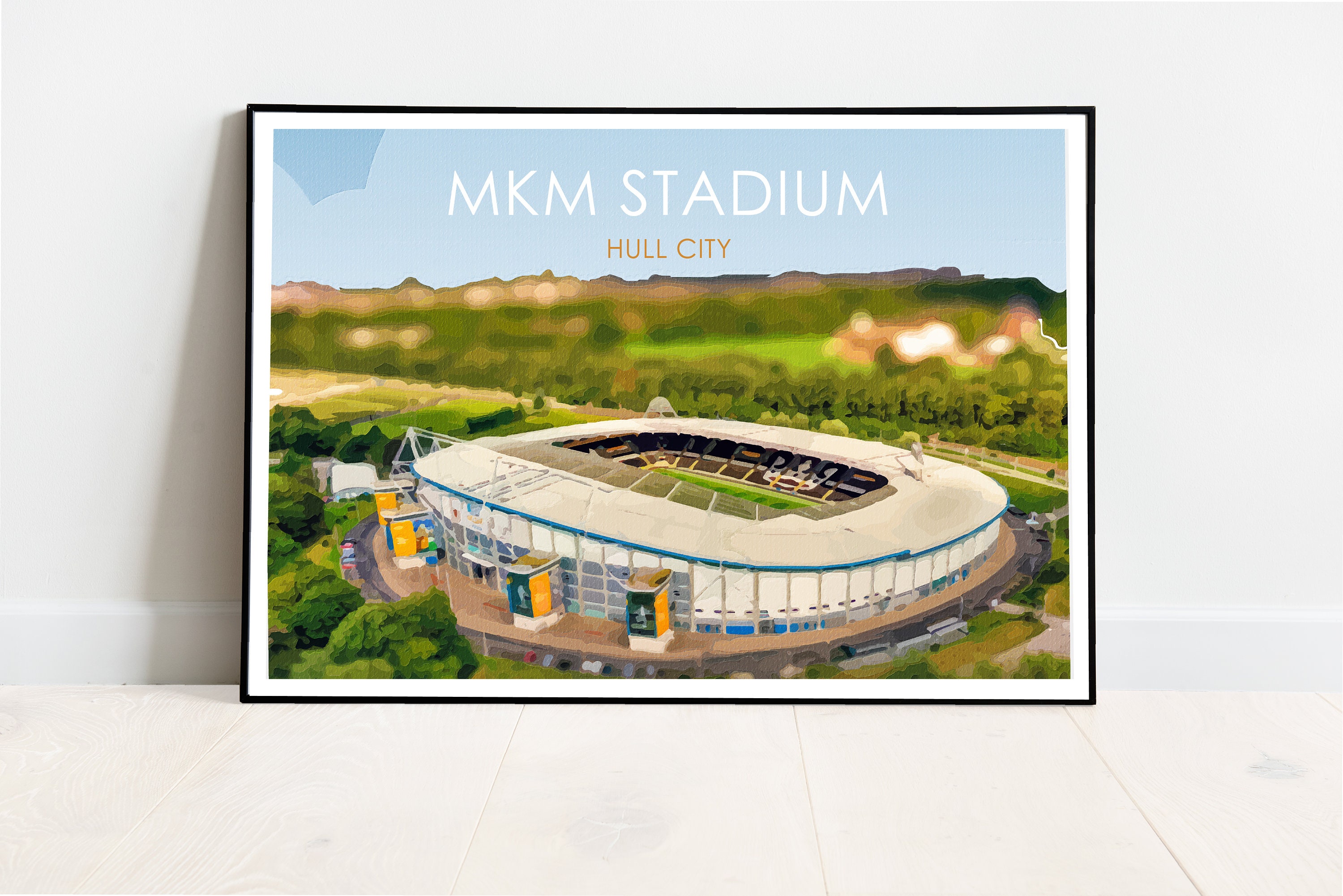 Hull City Retro Art Print / MKM Stadium Art Print / Hull Print ...