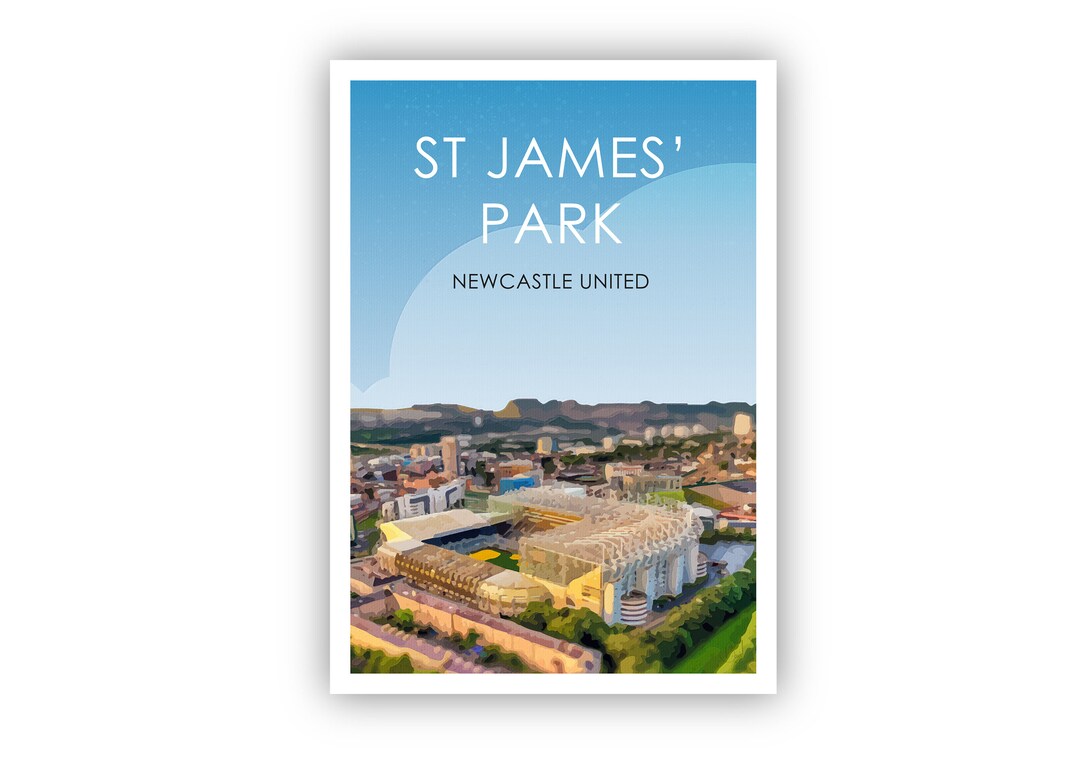Newcastle United Retro Art Print / St James Park Art Print / NUFC Print ...