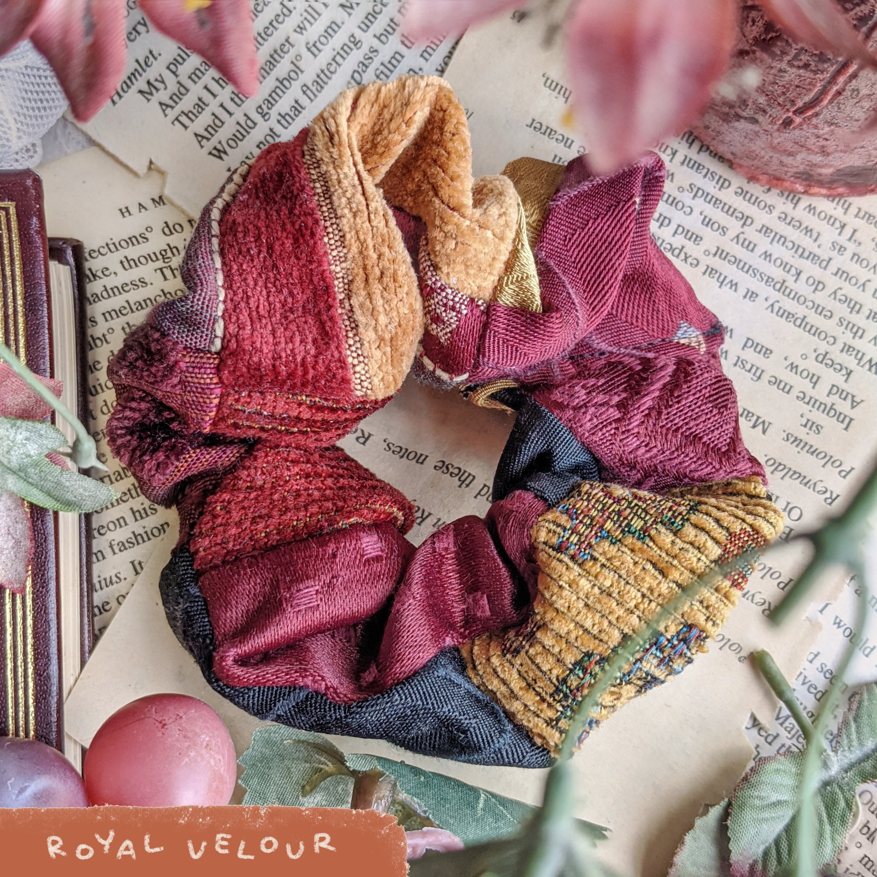 Vintage-style Patchwork Scrunchies - Etsy