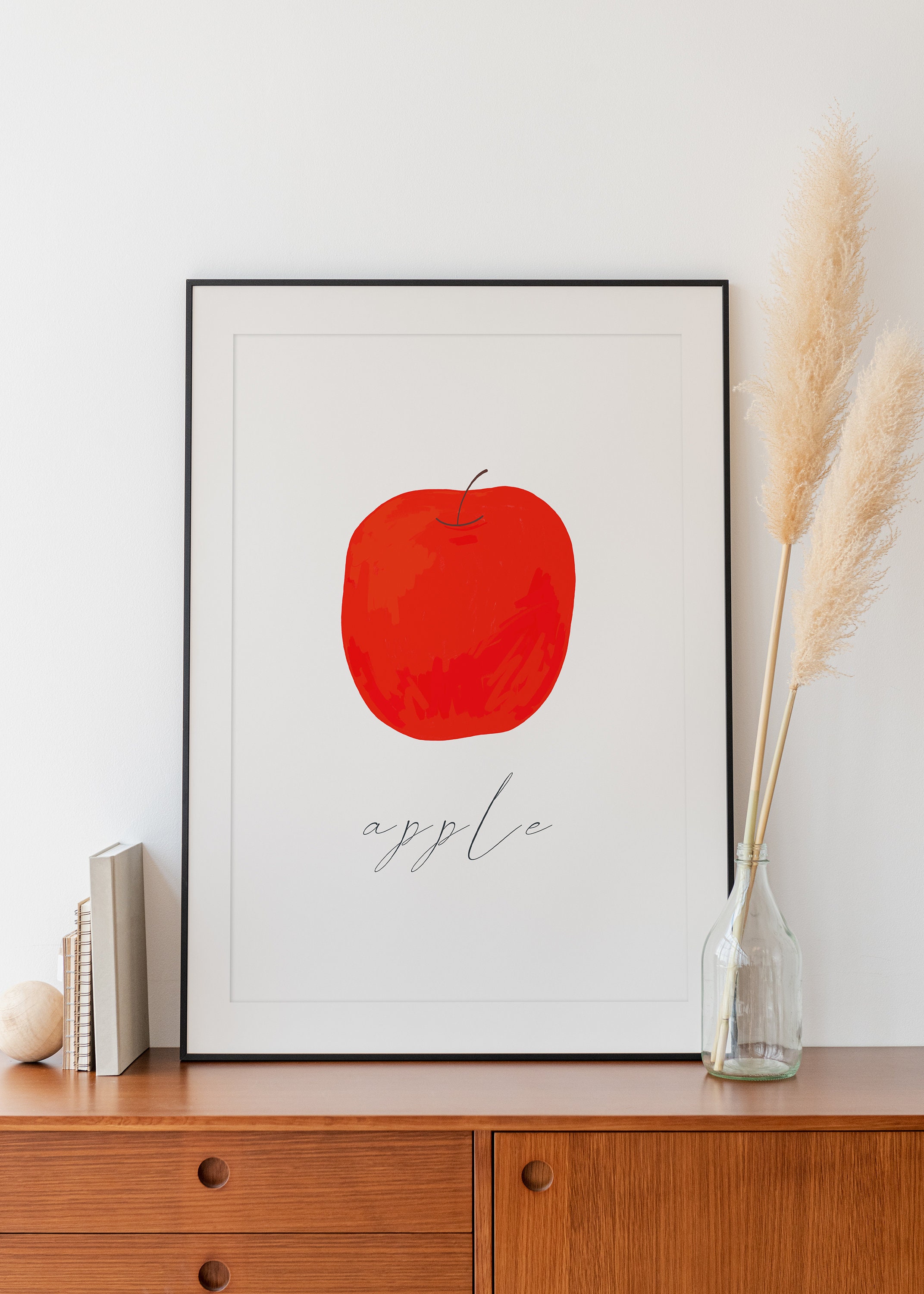 Apple Wall Art Frame Instant Download Large Printable Wall Decor ...