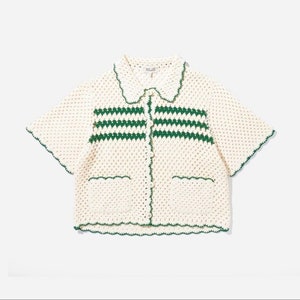 Crochet Oversized Shirt Crochet Overshirt Crochet Cotton - Etsy