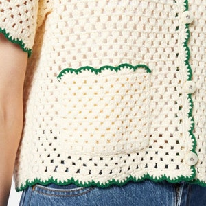 Crochet Oversized Shirt Crochet Overshirt Crochet Cotton - Etsy