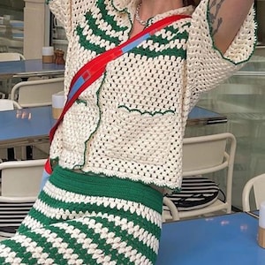 Crochet Oversized Shirt Crochet Overshirt Crochet Cotton - Etsy