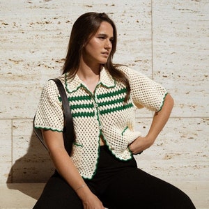 Crochet Oversized Shirt Crochet Overshirt Crochet Cotton - Etsy