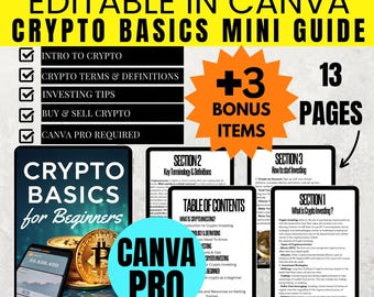 Crypto Basics Mini Guide for Beginners: MRR & PLR (canva Pro) - Etsy