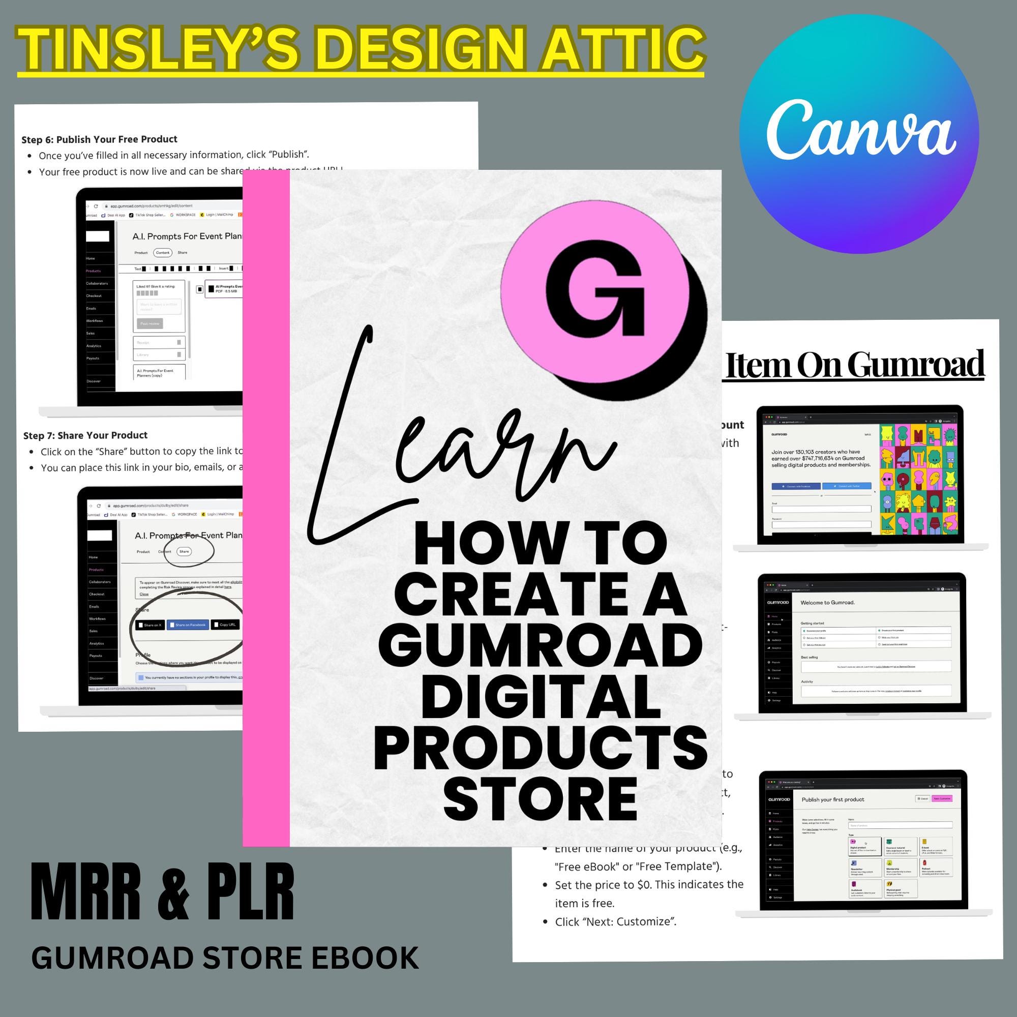 Gumroad Store Guide | MRR & PLR | Setup Gumroad Store Account ...