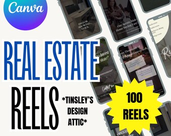 Real Estate Reels 100 Reels Canva Pro Subscription Required MRR & PLR ...