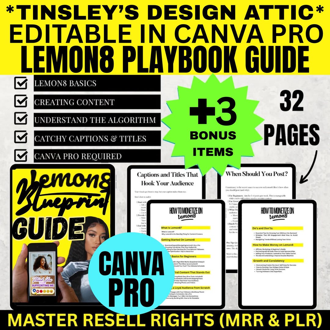Lemon8 Playbook | MRR & PLR | Monetize | Influencer | Marketing ...