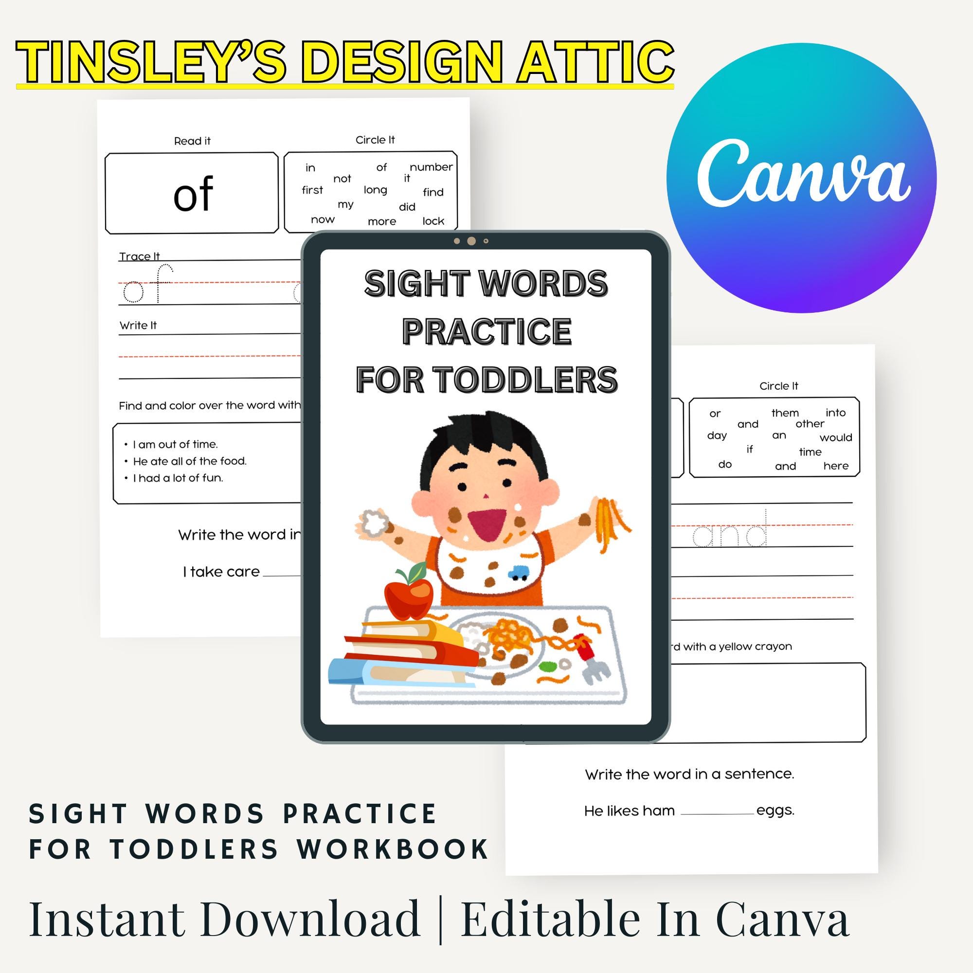 Hands-on Sight Words Workbook | 101 Pages | MRR & PLR | Master Resell ...