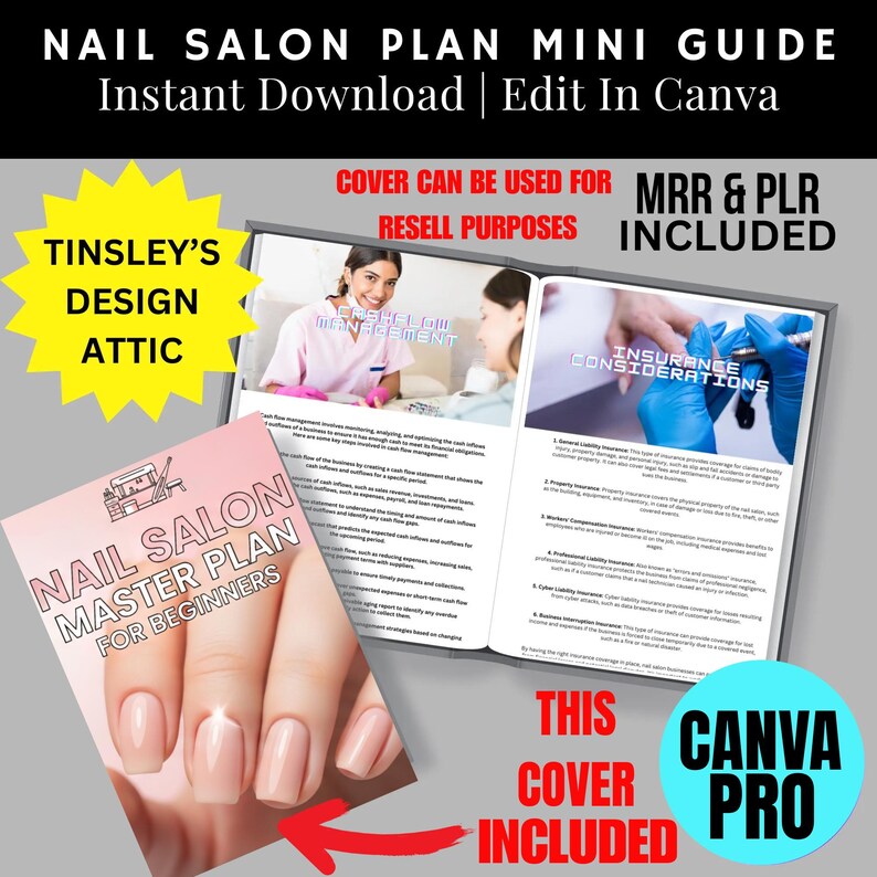 Nail Salon Master Plan for Beginners Mini Guide | 30 Pages | MRR & PLR | Master Resell Rights ...