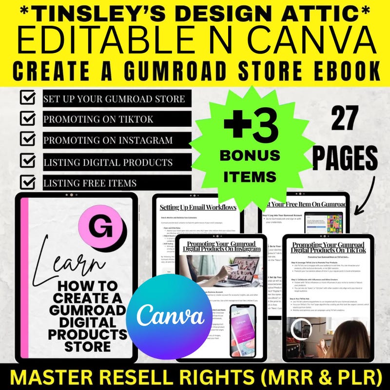Gumroad Product Template - Etsy