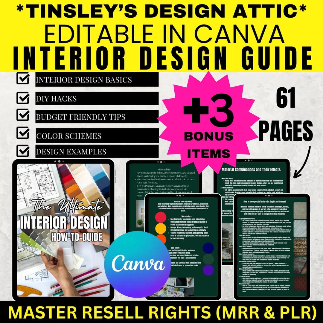 Interior Design How to Guide | MRR & PLR | Master Resell Rights | 2025 ...
