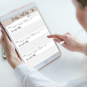 Daily Call Log Call Tracking Forms Real Estate Agent real - Etsy