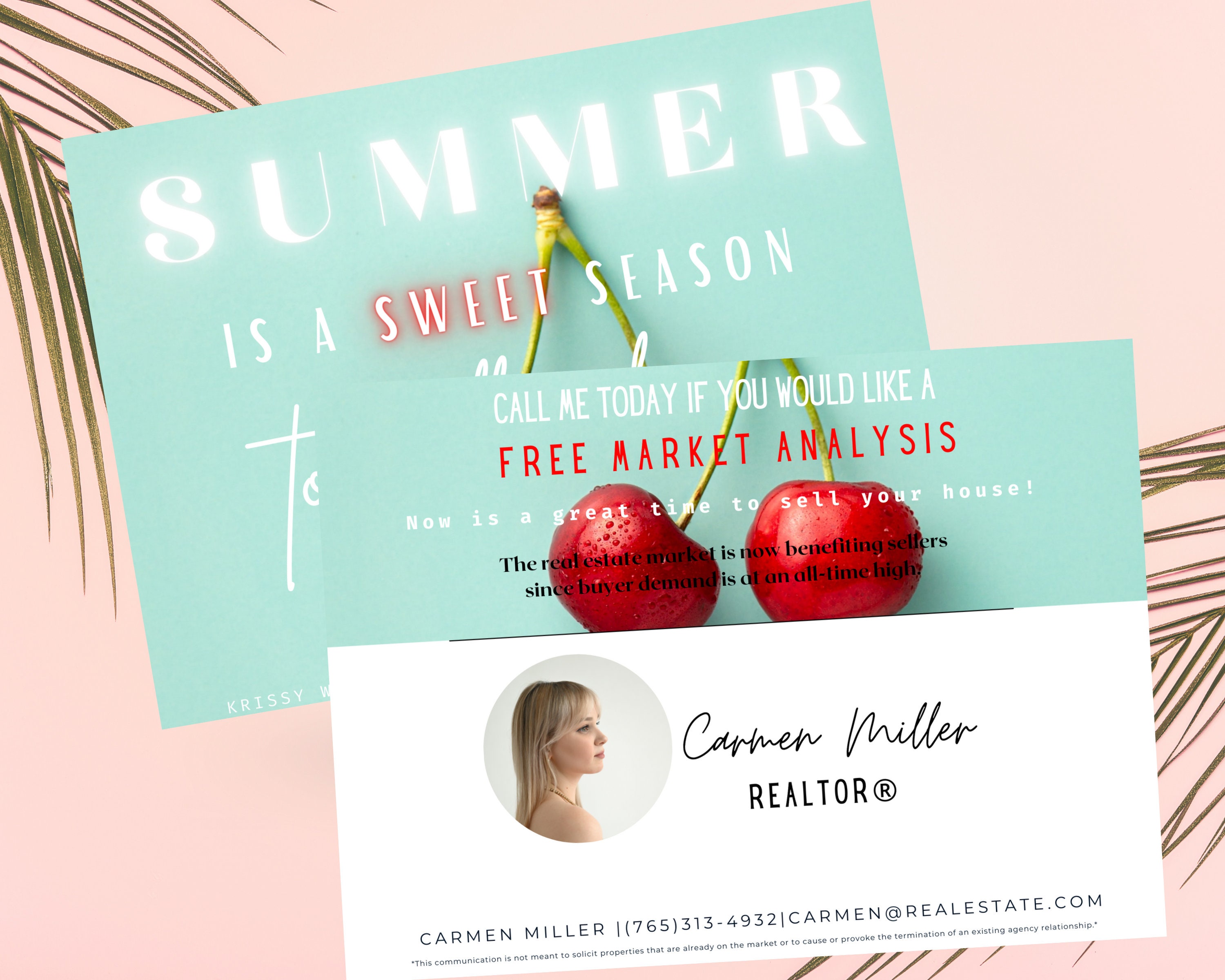 Summer Real Estate Postcard Template, Real Estate Summer Marketing ...