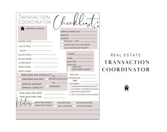 Real Estate Agent Form Template - Etsy UK