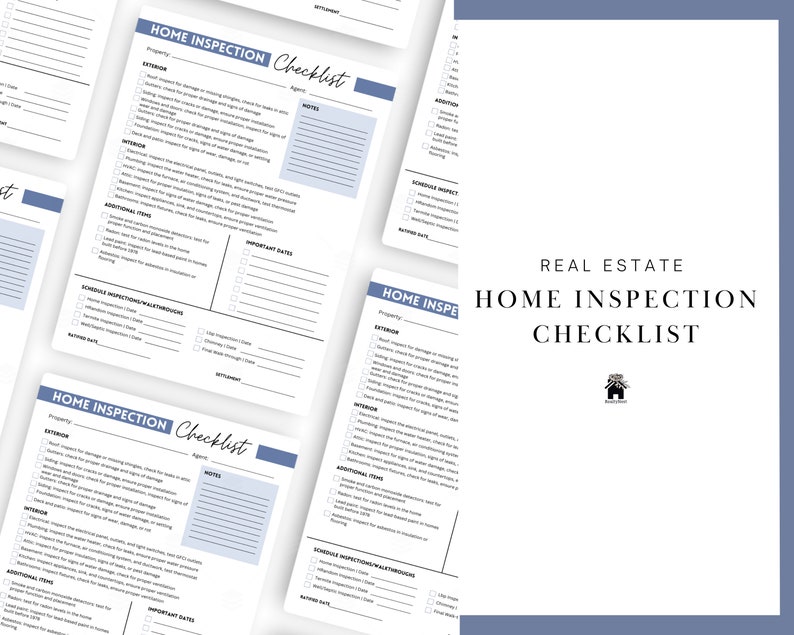 Home Inspection Checklist, Real Estate Marketing, Inspection Checklist ...