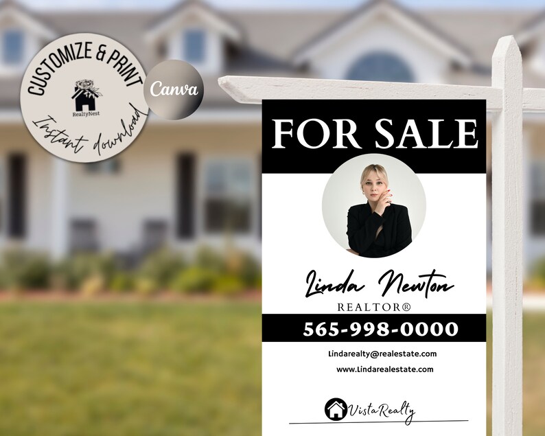Modern for Sale Sign Template Real Estate Yard Sign Template - Etsy