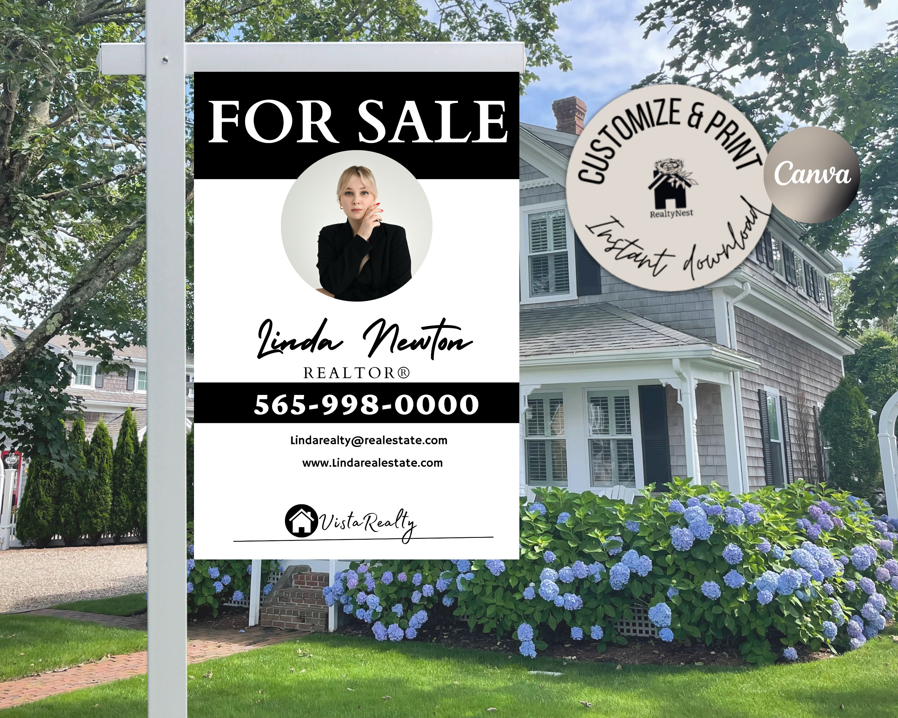 Modern for Sale Sign Template Real Estate Yard Sign Template - Etsy