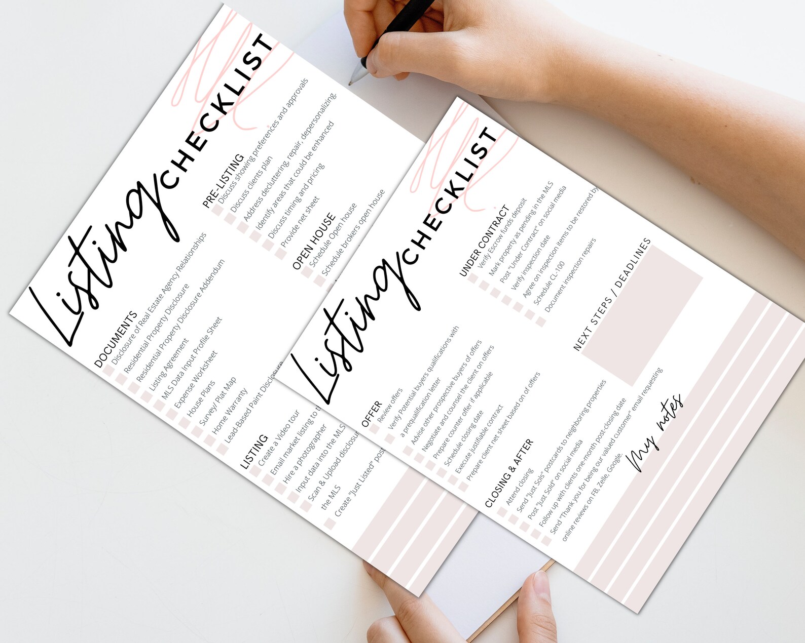 Editable Realtor Listing Checklist Real Estate Transaction - Etsy