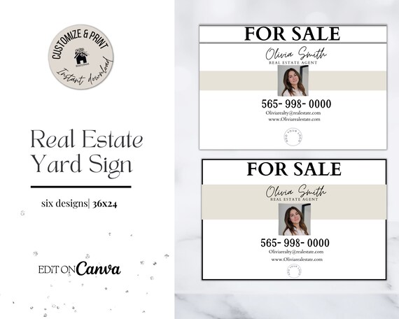 For Sale Sign 36x24 Real Estate for Sale Sign Bundle Real - Etsy