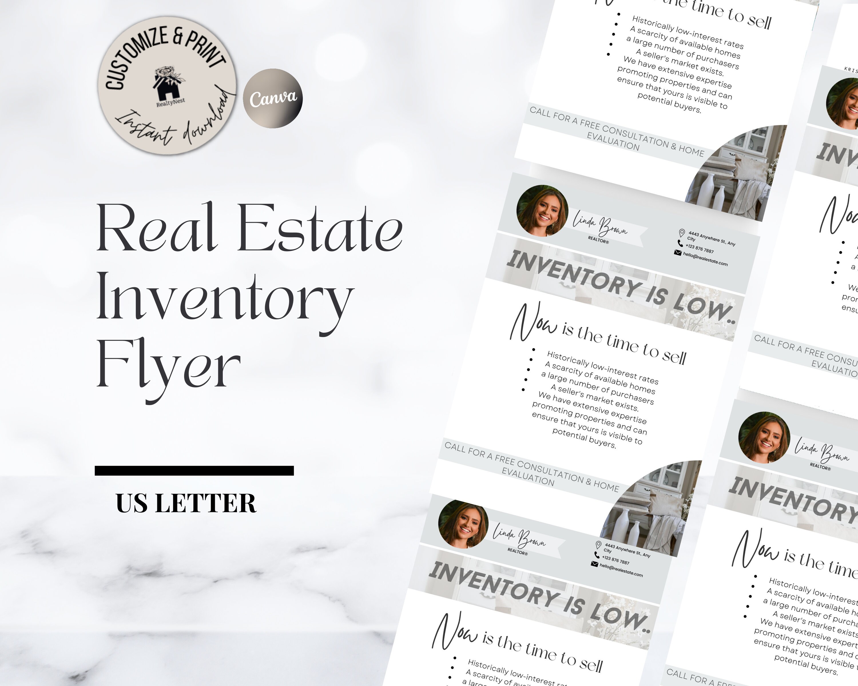 Real Estate Low Inventory Flyer Real Estate Time to Sell - Etsy