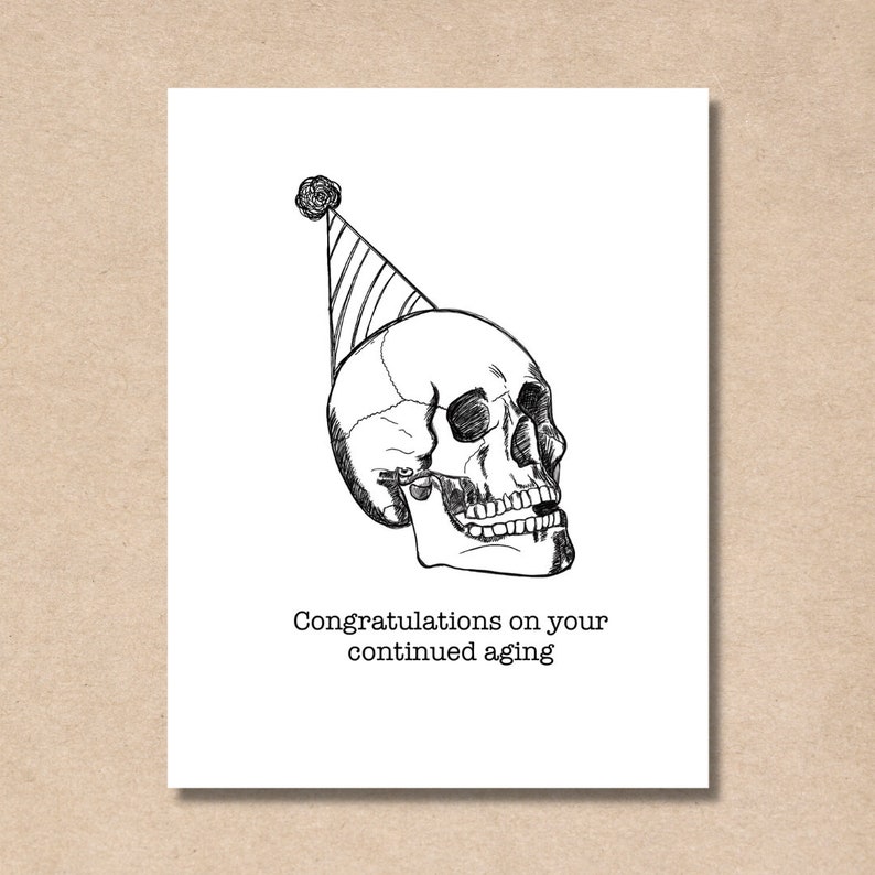 Anatomy Skull Birthday Card | Medical Card | Medical Joke | Funny ...