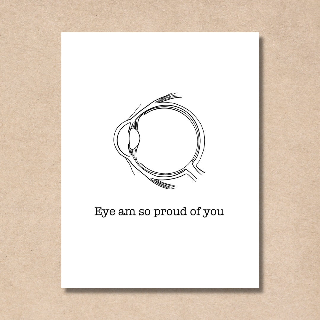 Eye Anatomy Card | Proud, Graduation, Science Card - Etsy