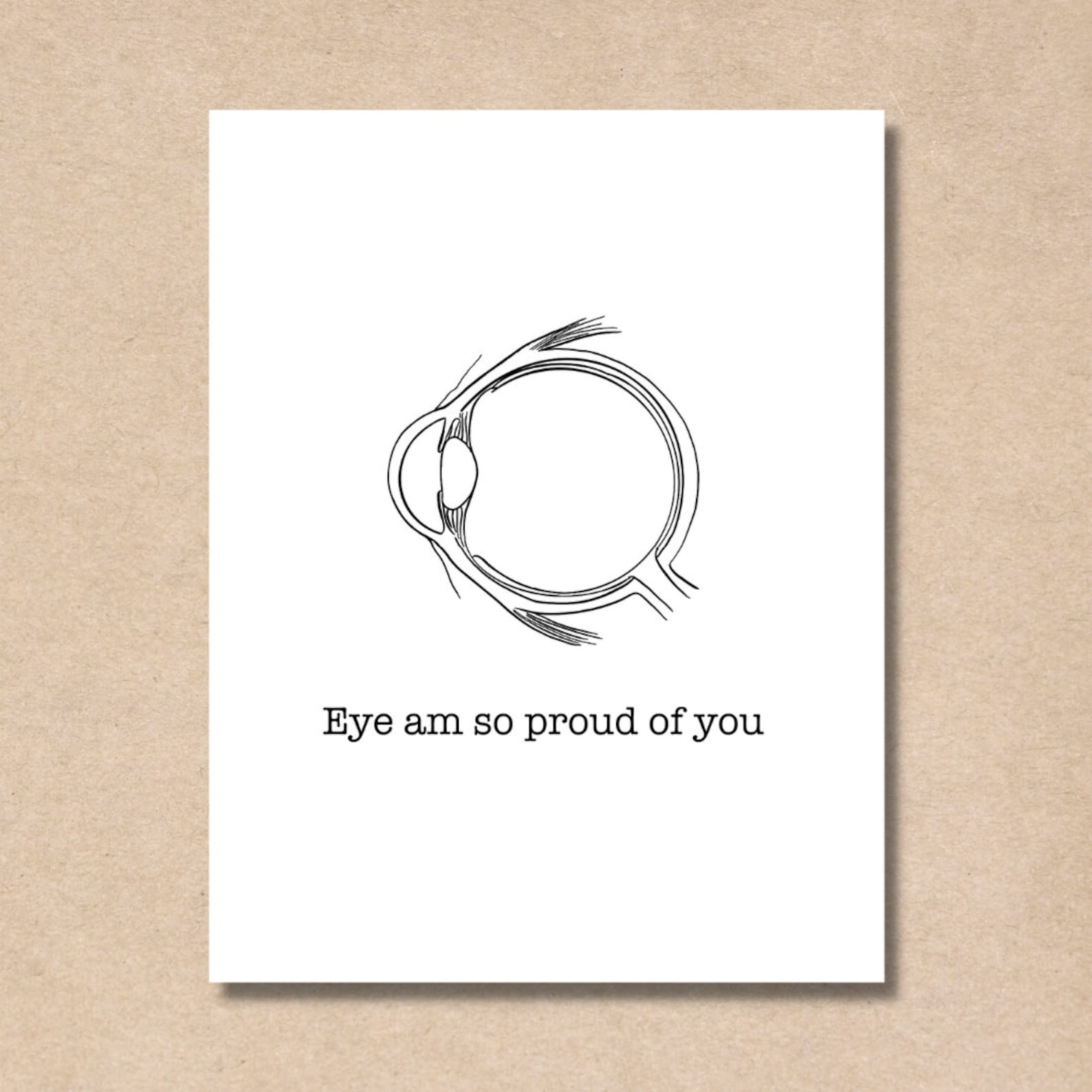 Eye Anatomy Card Proud, Graduation, Science Card - Etsy