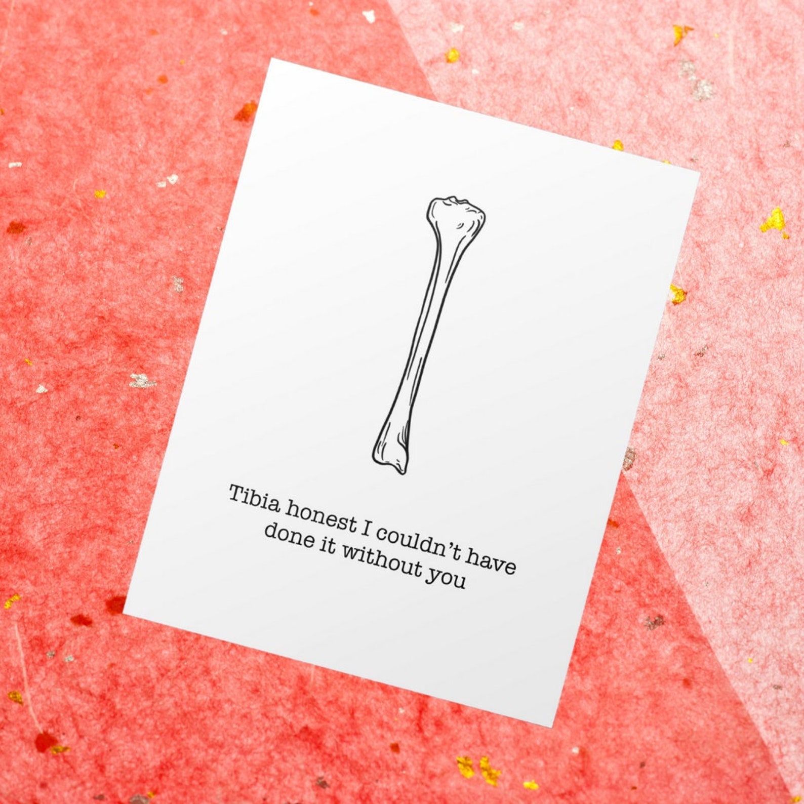 Tibia Thank You Card Funny Anatomy Card - Etsy Canada
