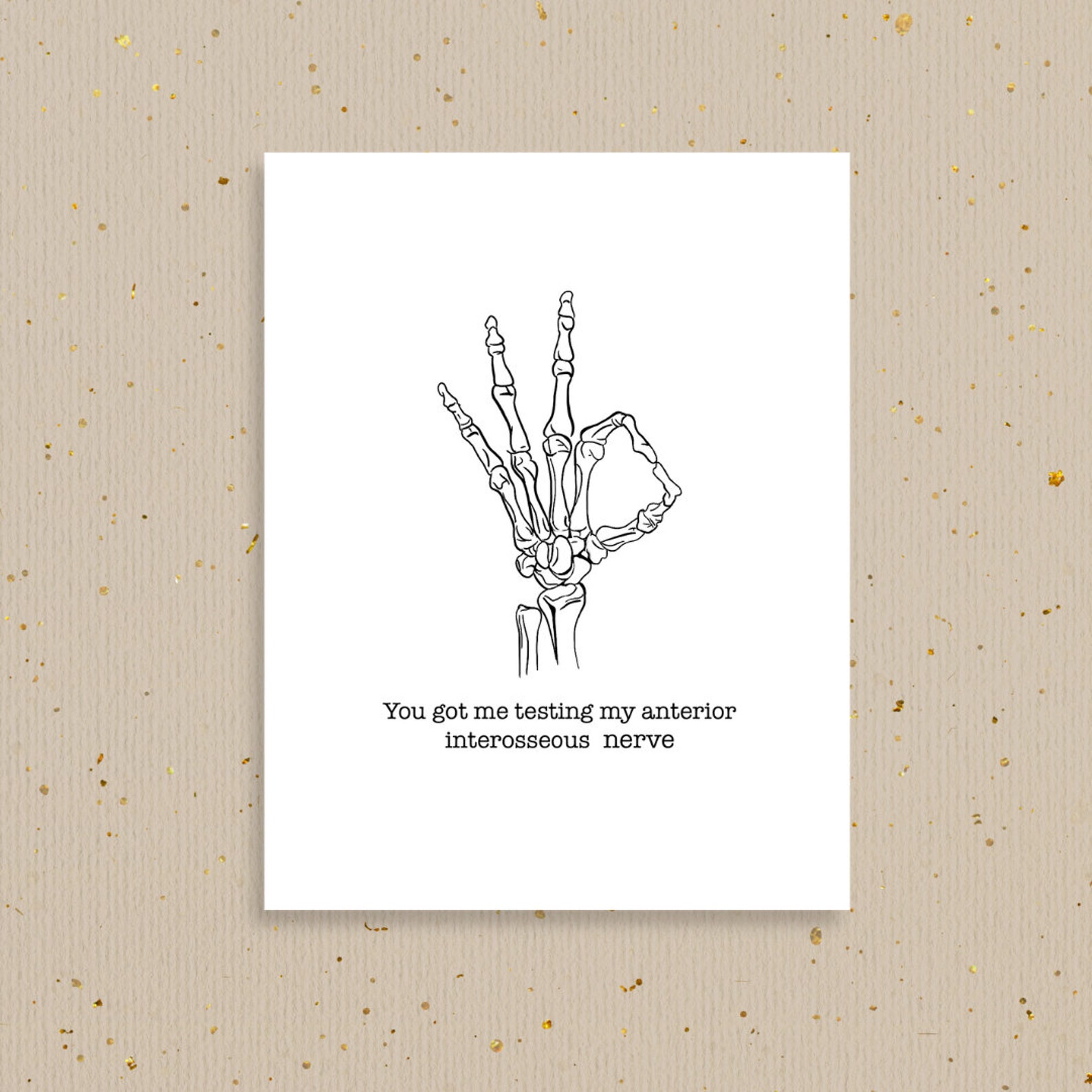 Okay Sign Nerve Test, Funny Anatomy Card, Punny Science Card - Etsy