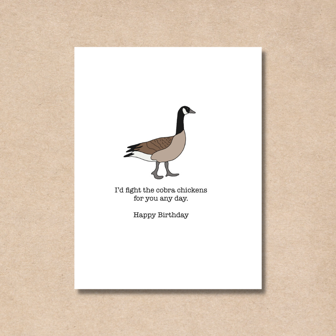 Canada Goose Birthday Card, Cobra Chicken Card, Funny Canada Card ...