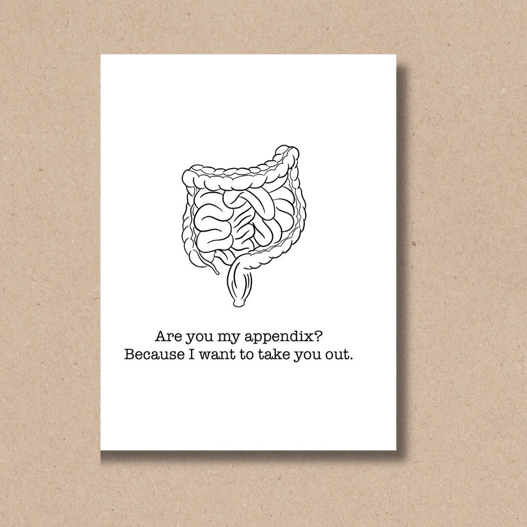 Appendix I Want to Take You Out Anatomy Card | Thank You, Birthday ...