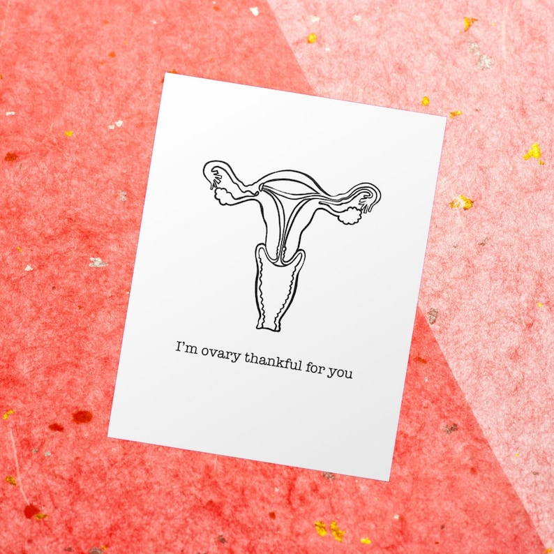 Ovary Thank You Card, Funny Anatomy Card - Etsy Canada