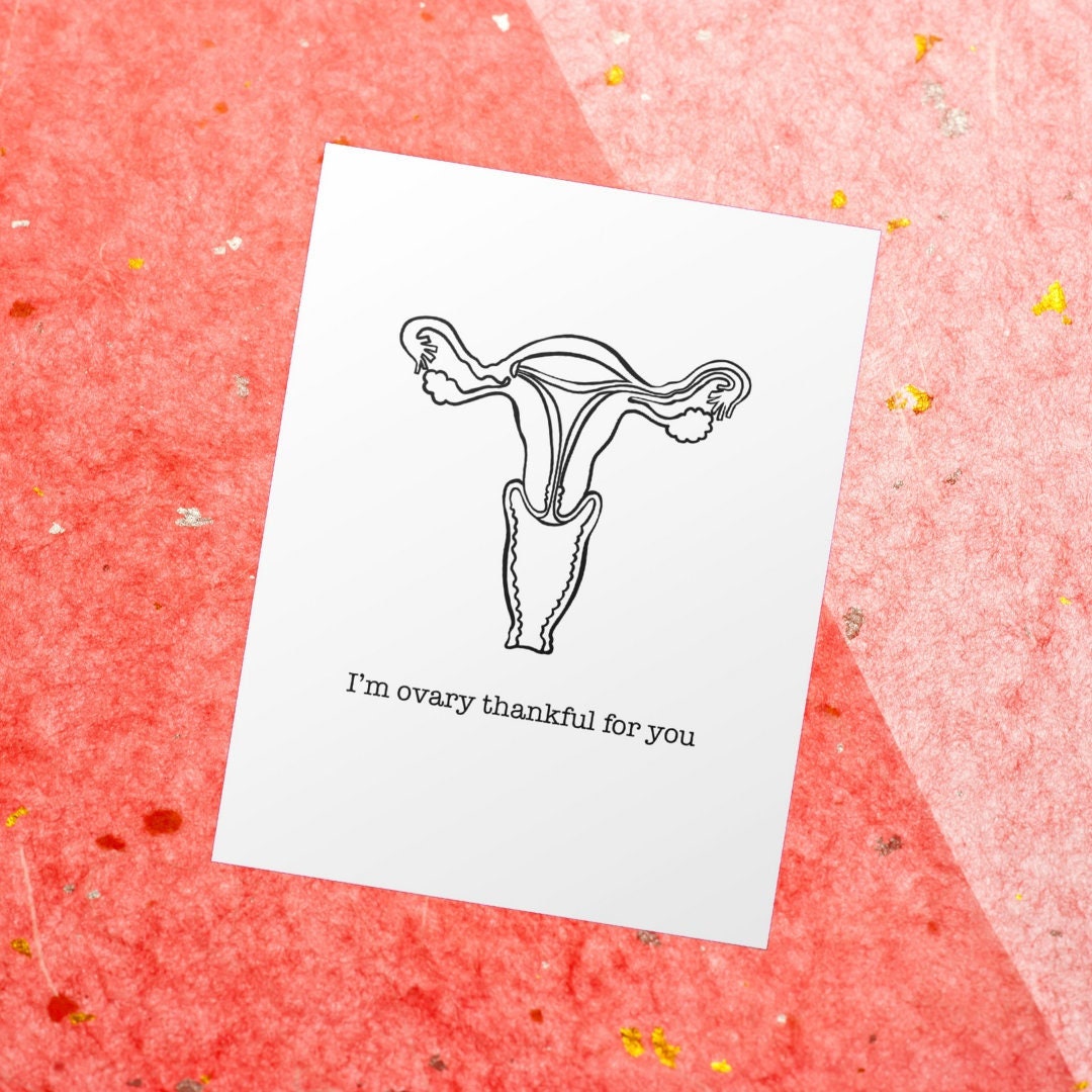 Ovary Thank You Card, Funny Anatomy Card - Etsy Canada