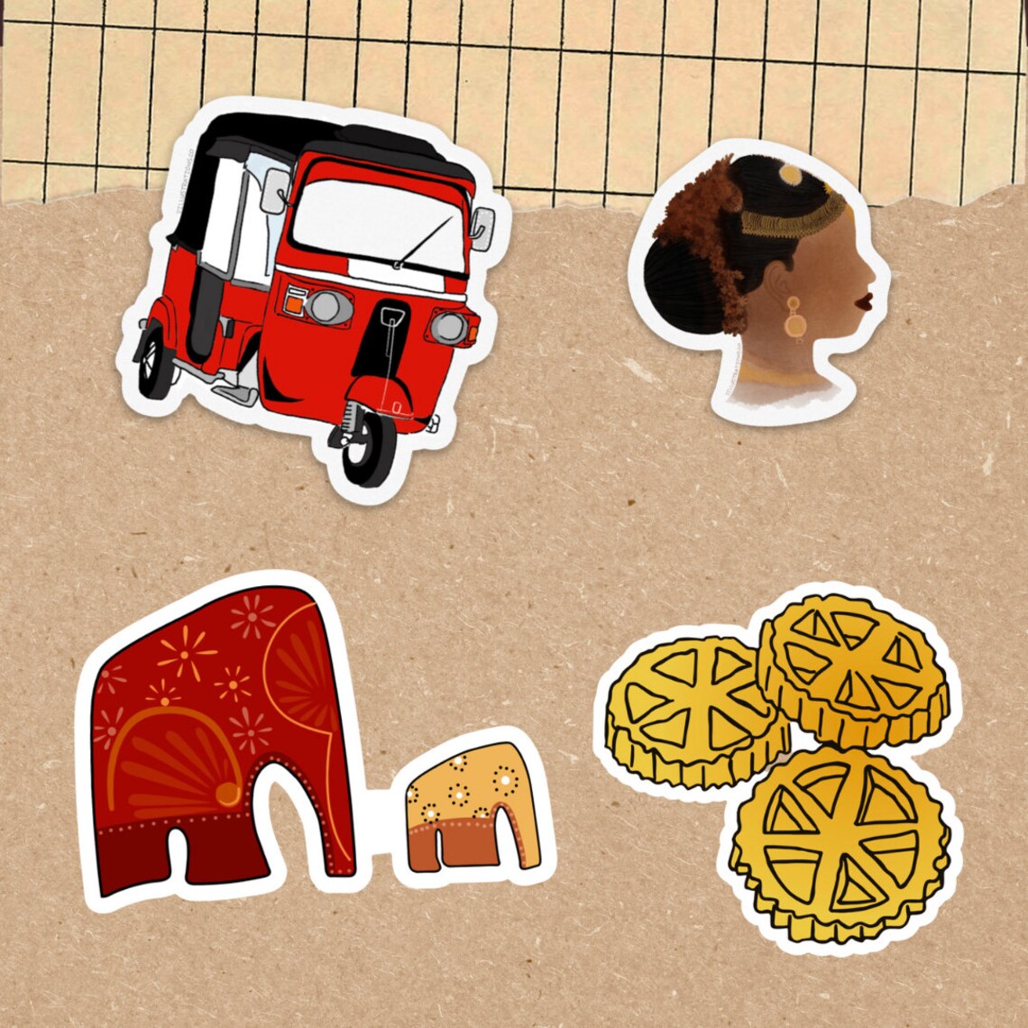 Sri Lankan Kokis Sticker | South Asian Sticker | Waterproof ...
