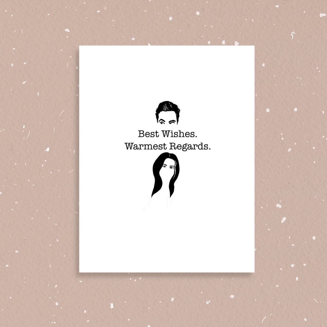 Schitt's Creek Card, Best Wishes Warmest Regards, David Rose Card - Etsy