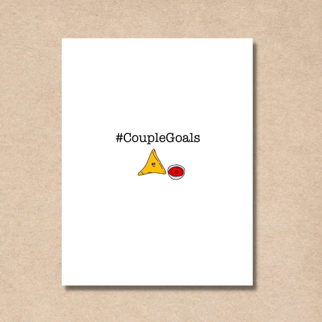 Couple Goals Samosa and Chutney Card, Anniversary Card, Couples Card ...