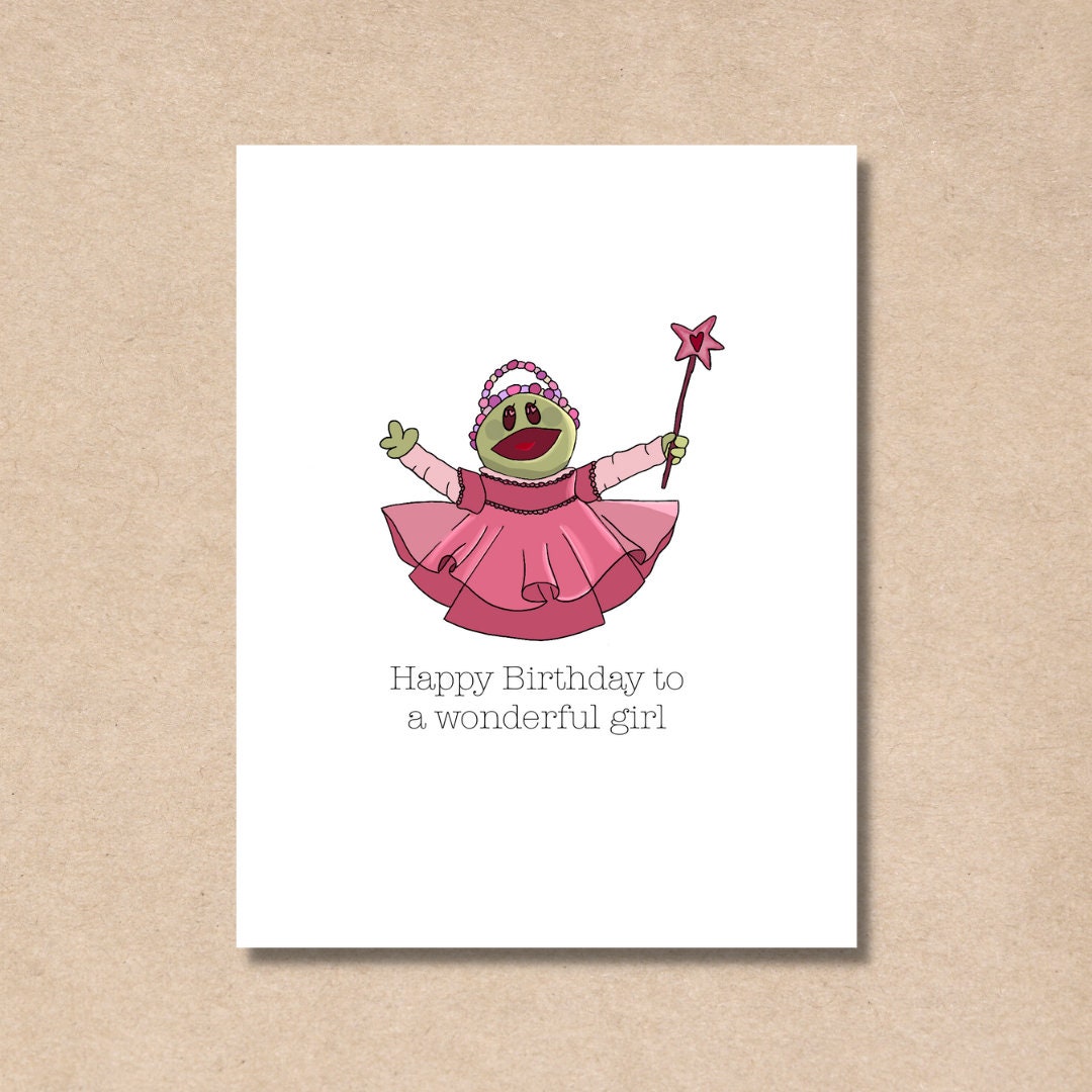Happy Birthday to a Wonderful Girl | Nanalan Mona Birthday Card - Etsy ...