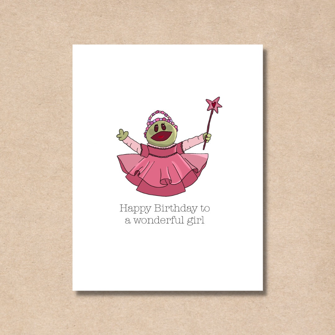 Happy Birthday to a Wonderful Girl Nanalan Mona Birthday Card - Etsy
