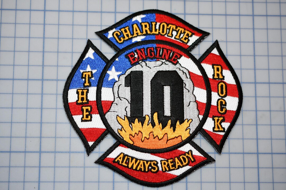 Charlotte North Carolina Fire Department Engine 10 Patch (S07-1) - Etsy