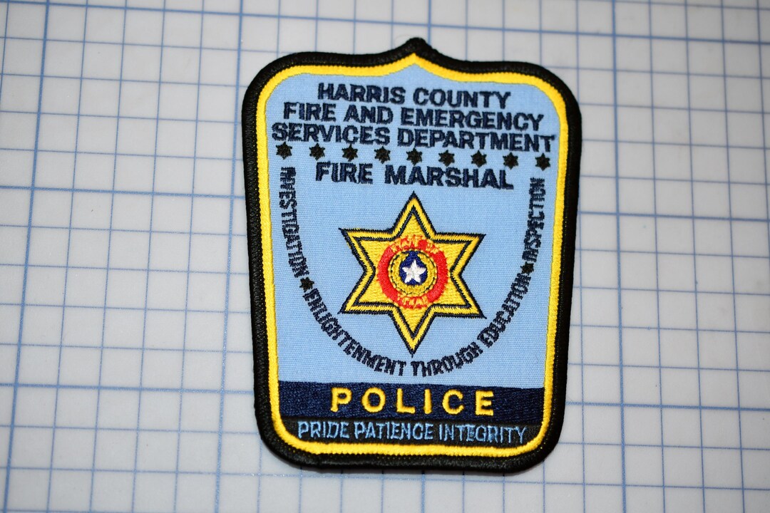 Harris County Texas Fire Department Marshal Patch (U.S Fire Patches) - Etsy
