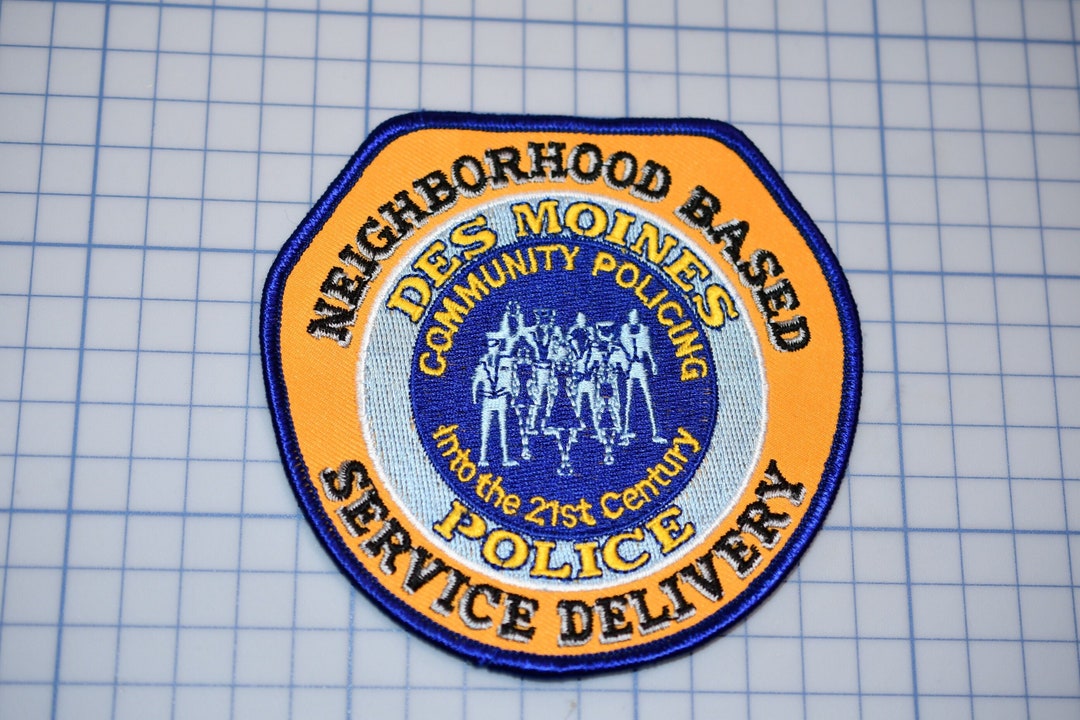 Des Moines Iowa Community Policing Patch B25-334 - Etsy