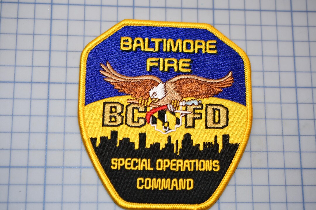Baltimore Maryland Fire Department Special Operations Command Patch ...